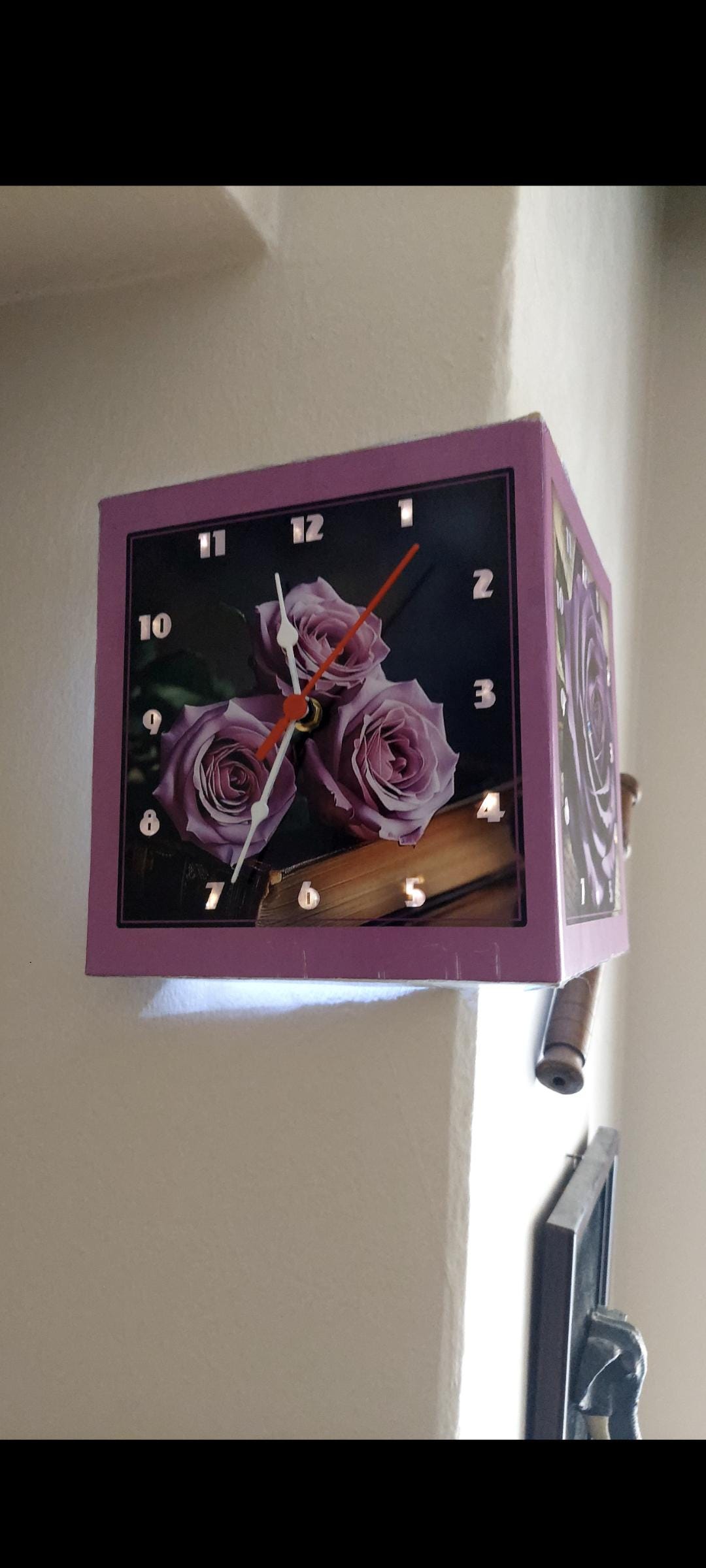 Luminous Corner Wall Clock, Simple Double Sided Clock Special Clock ...