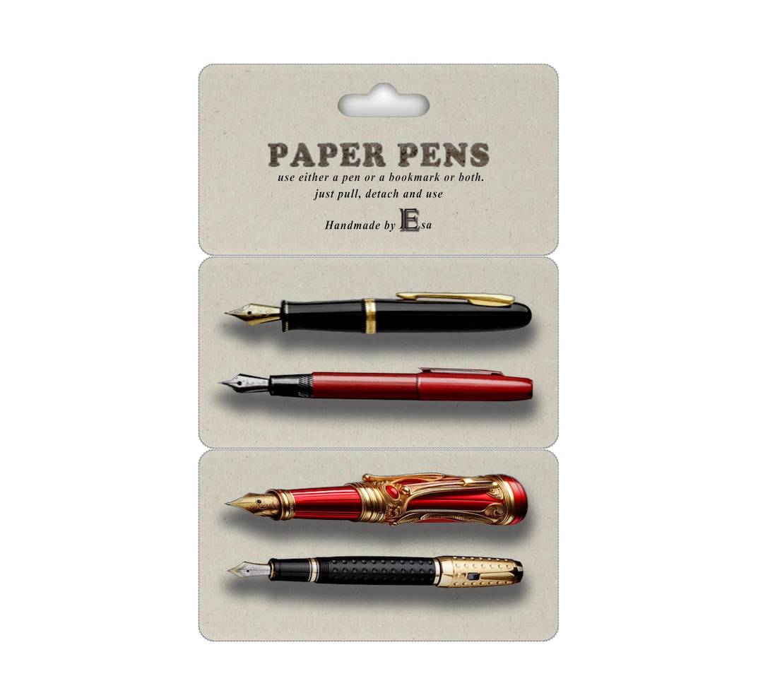 Paper Fountain Bookmark Pen, Teacher Gift - Etsy
