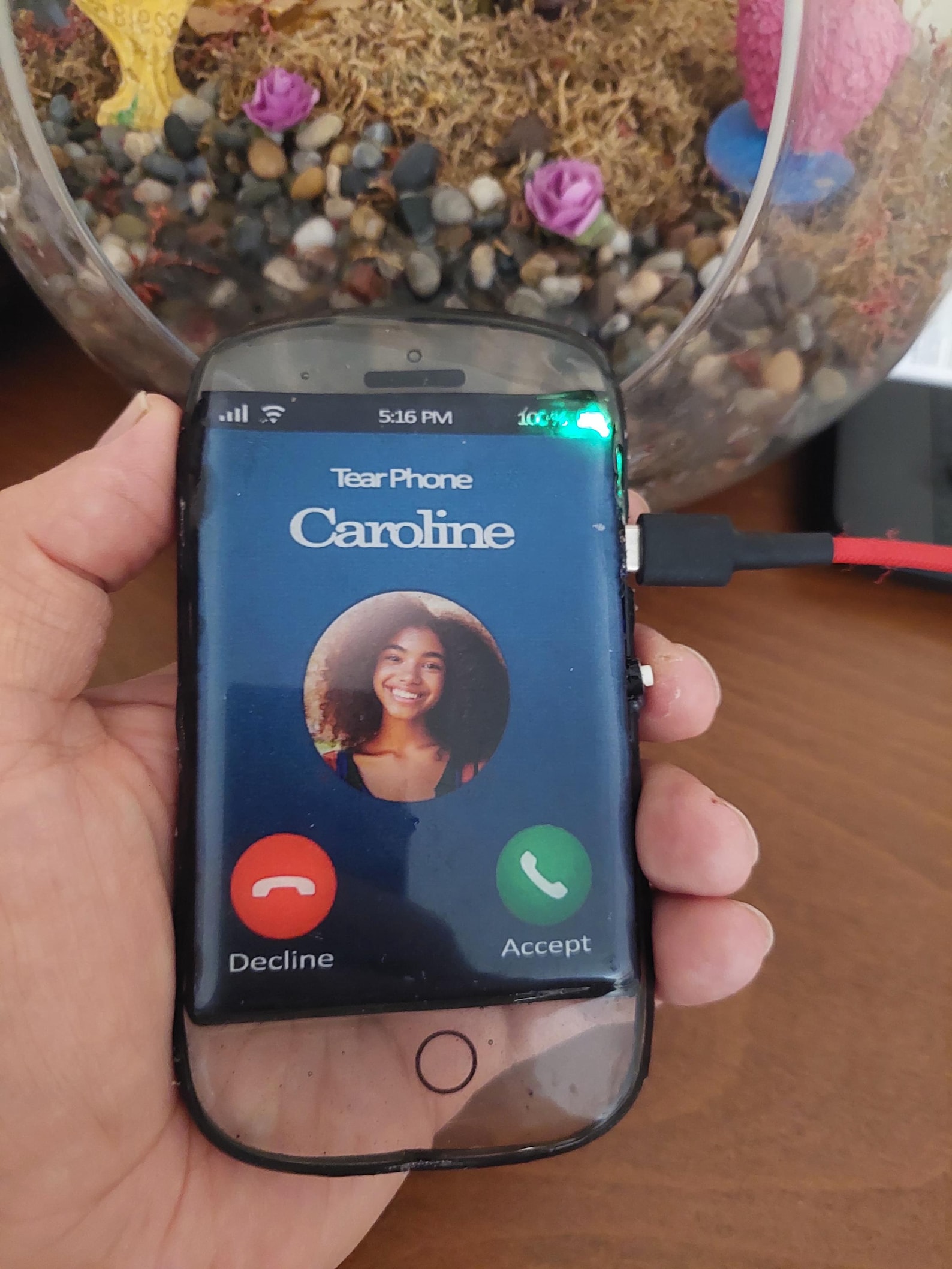 Transparent Phone From the Future, Handmade TOY Made of Epoxy Resin and ...