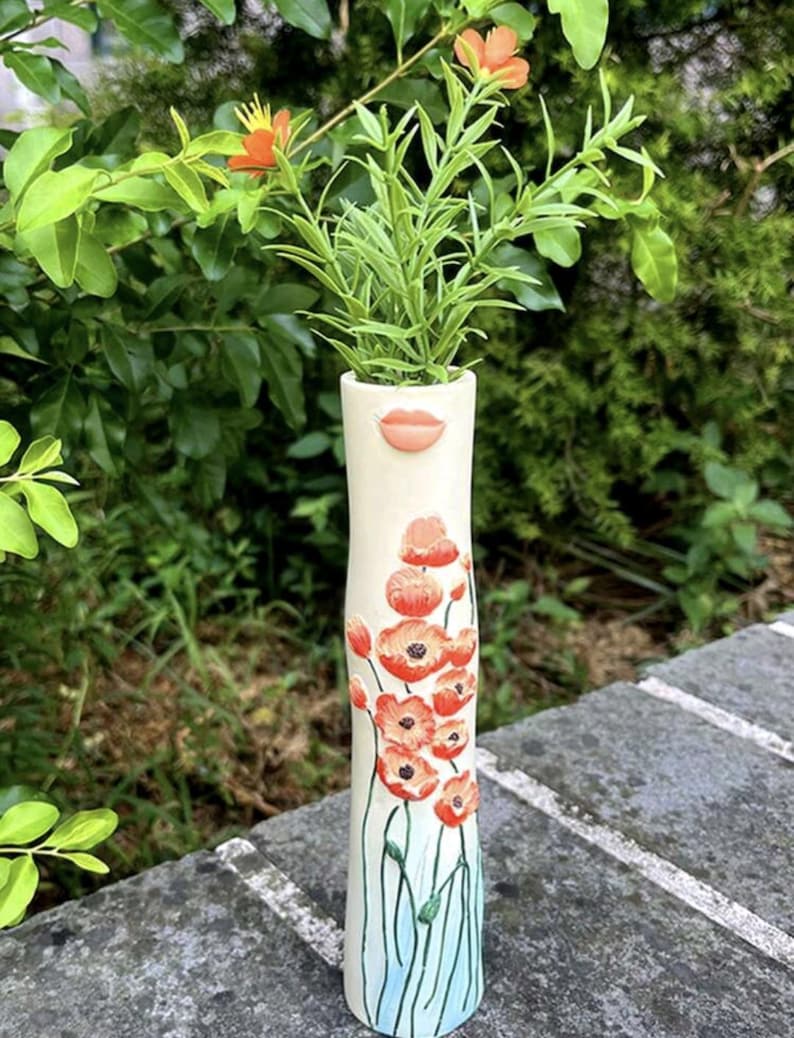 Family Ceramic Bud Vases Pottery Vases for Dried Flowers Handmade ...