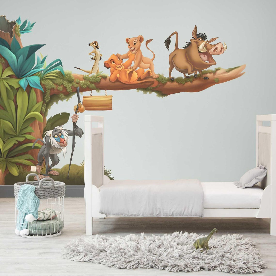 Removable Simba Wall Decal for Kids Room Animals Wall Sticker for ...