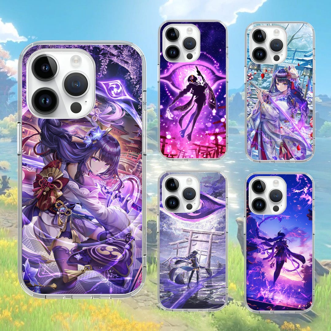Raiden Shogun Genshin Impact Phone Case for iPhone 16 15 14 13 12 11 ...