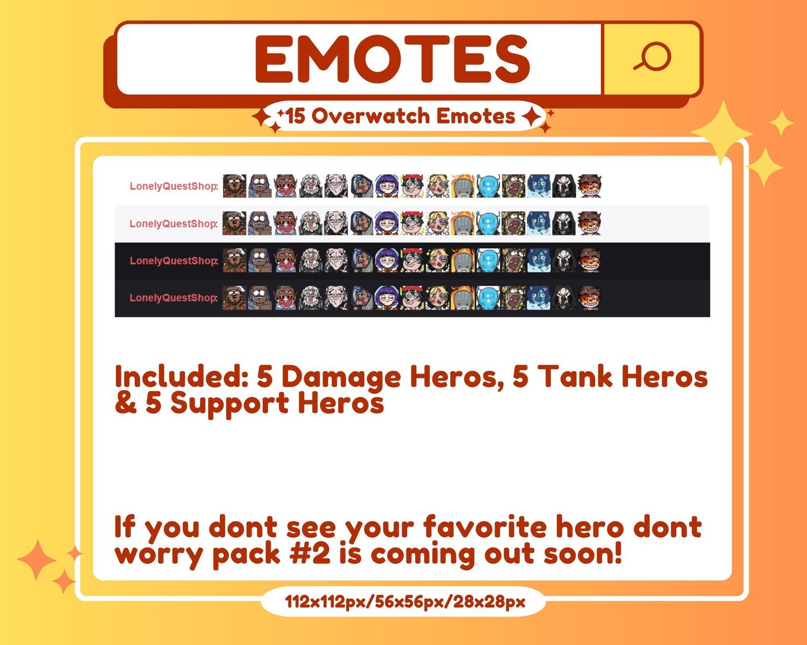 15 Overwatch Emote Bundle for Twitch Streamers, Discord, Youtube | Cute ...