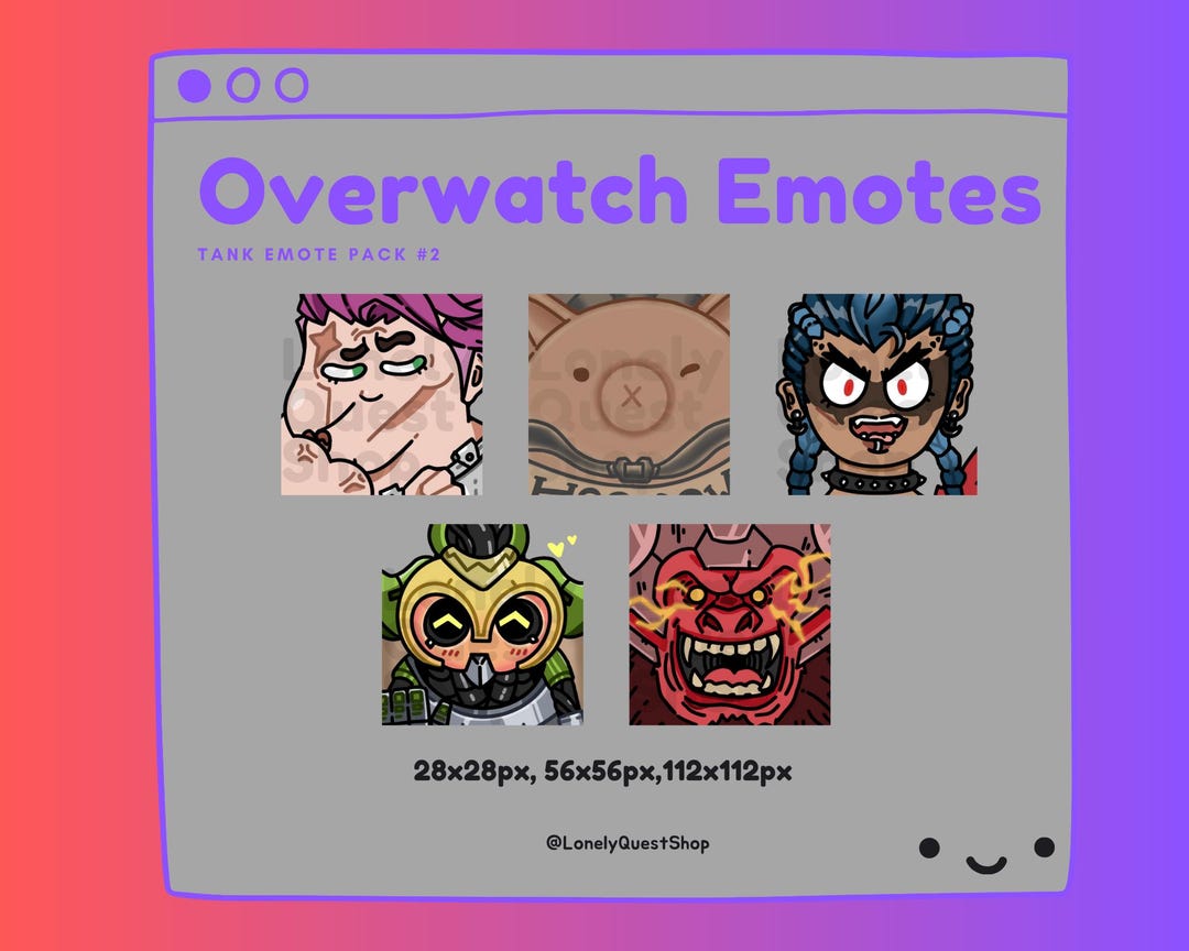 Overwatch Emotes for Twitch Discord Kick Meme Funny Cute for Stream ...