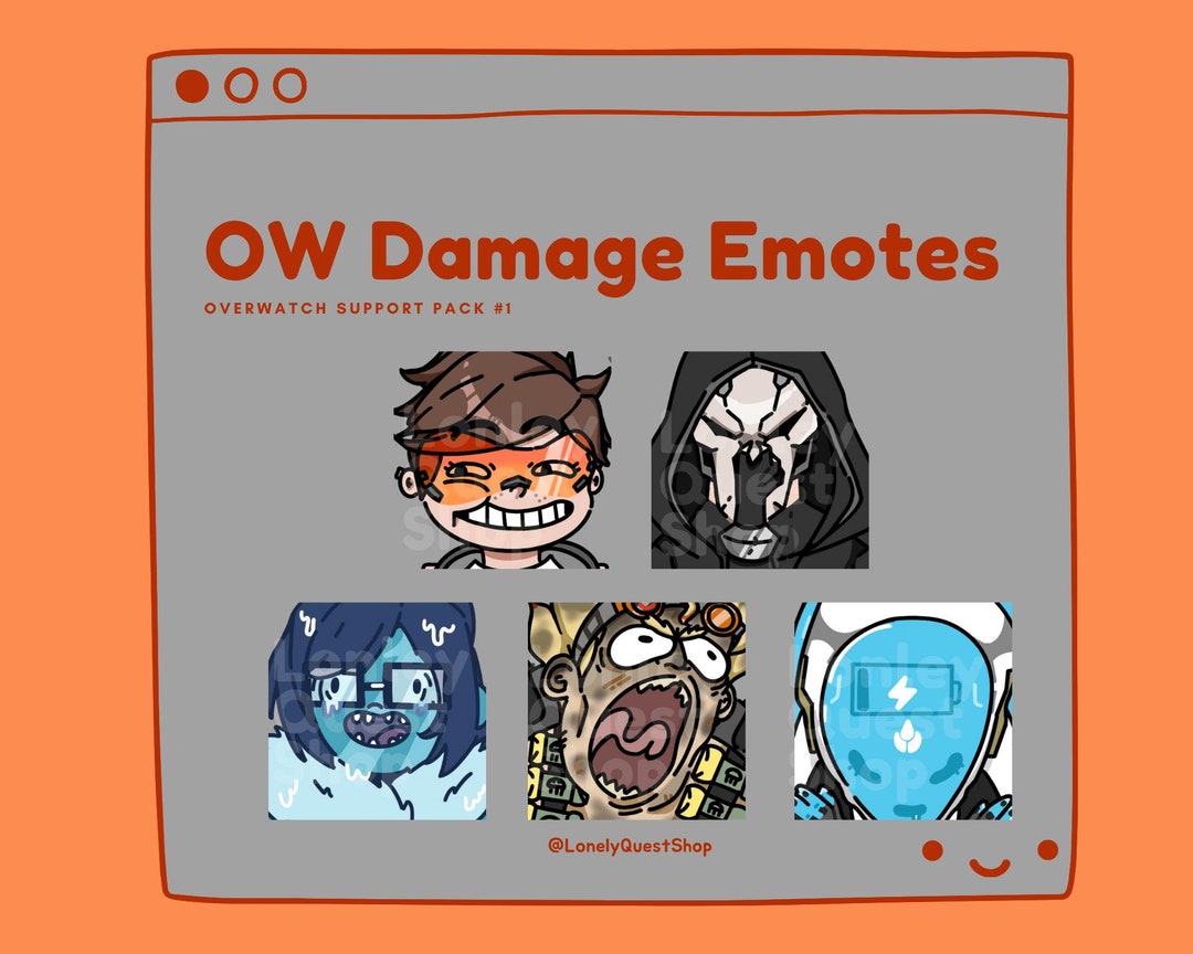 Overwatch Twitch Emotes for Dps/damage Pack #1, Pack of 5, Meme - Etsy