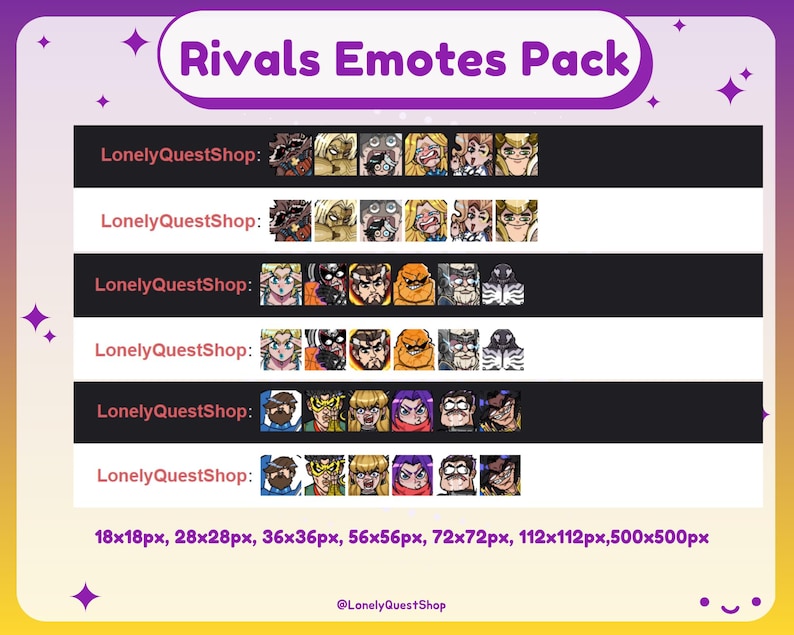 Marvel Rivals Emotes Pack | Twitch, Discord, Youtube (instant Download ...