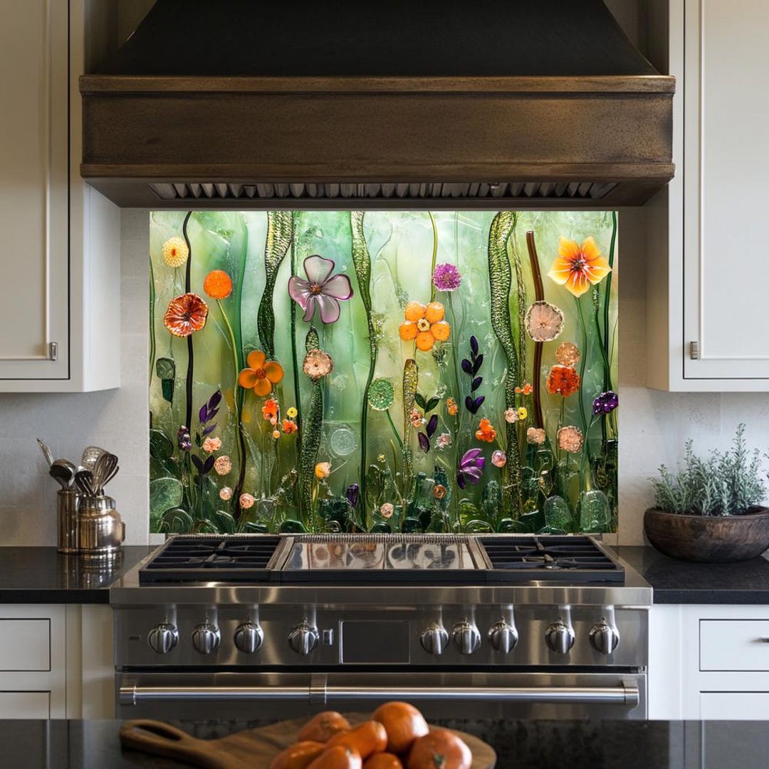 Tempered Glass Backsplash, Kitchen Sink Cover, Splashback Tile ...