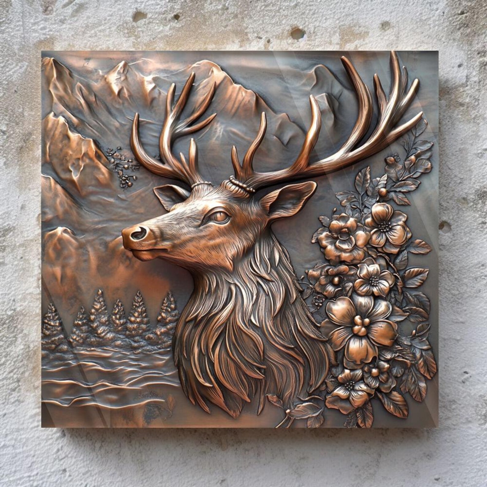 Stove Backsplash, Tempered Glass Deer Themed Backsplash and Wall Art ...