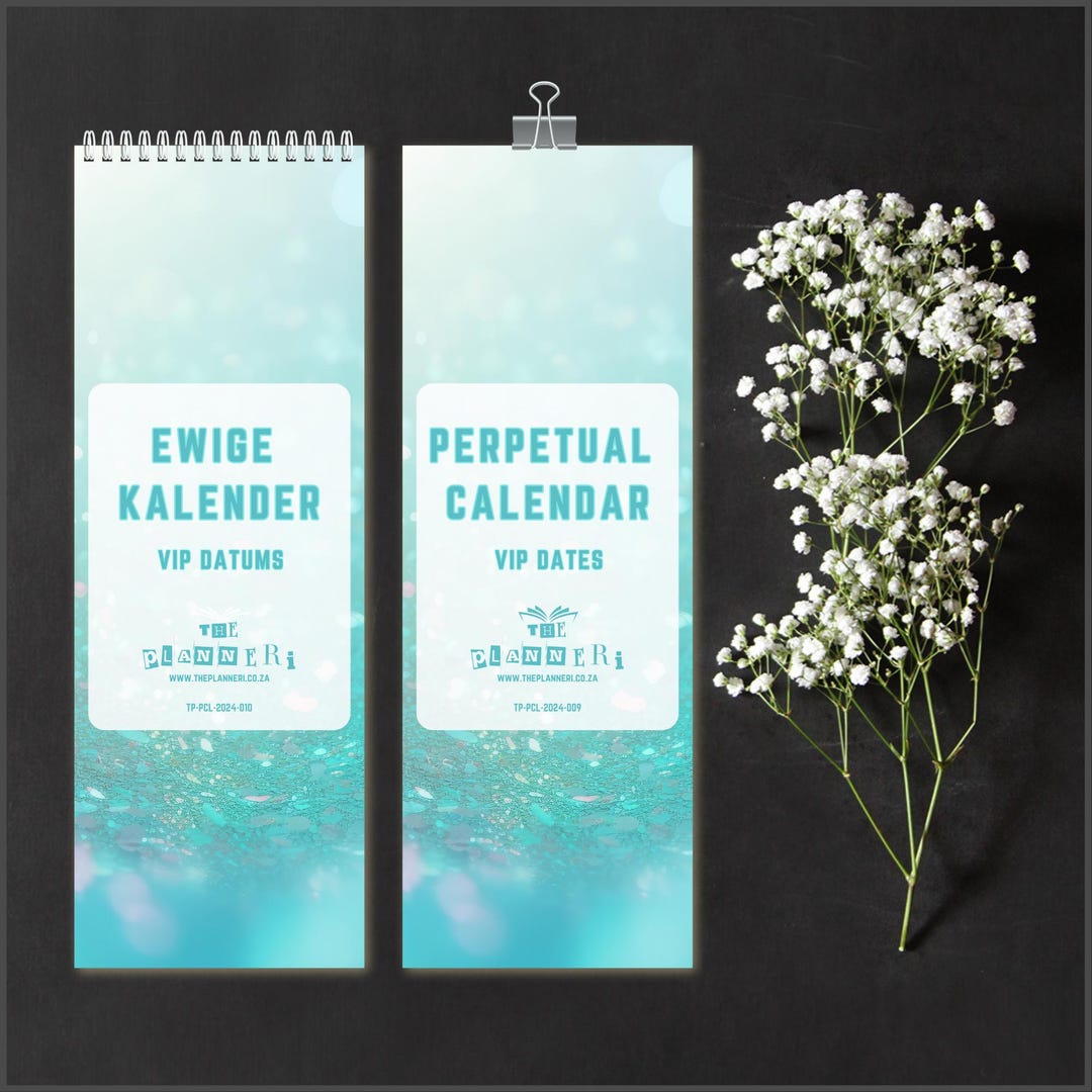 A4 Long Calendar Printable Bilingual English Afrikaans Organiser ...