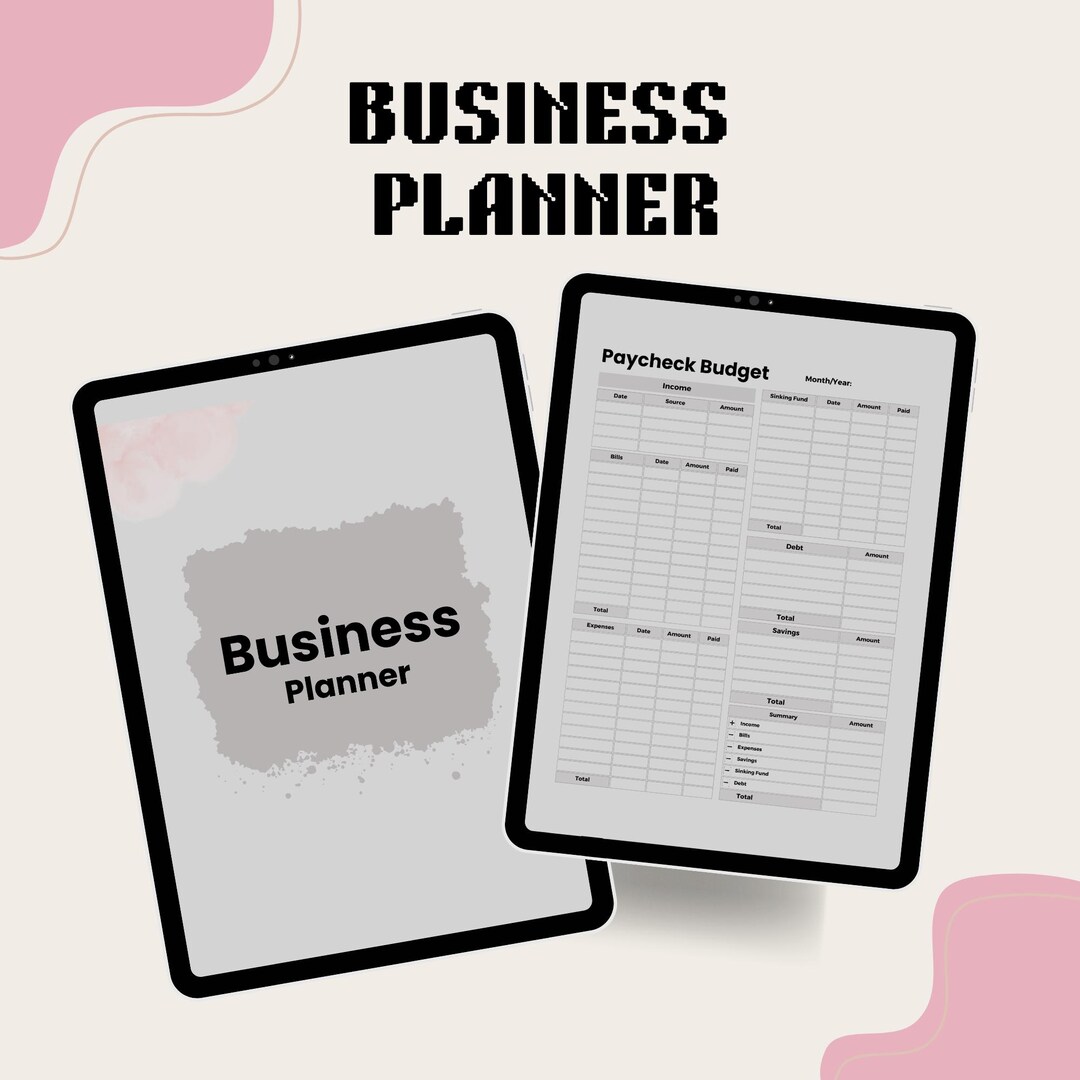 Digital Business Planner Template, Small Business Content Planner ...
