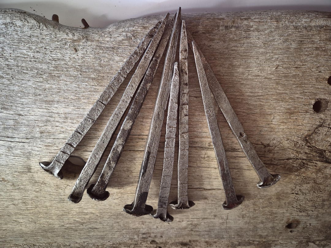 A Lot of 8 Hand-forged Iron Nails / 1920s - Etsy