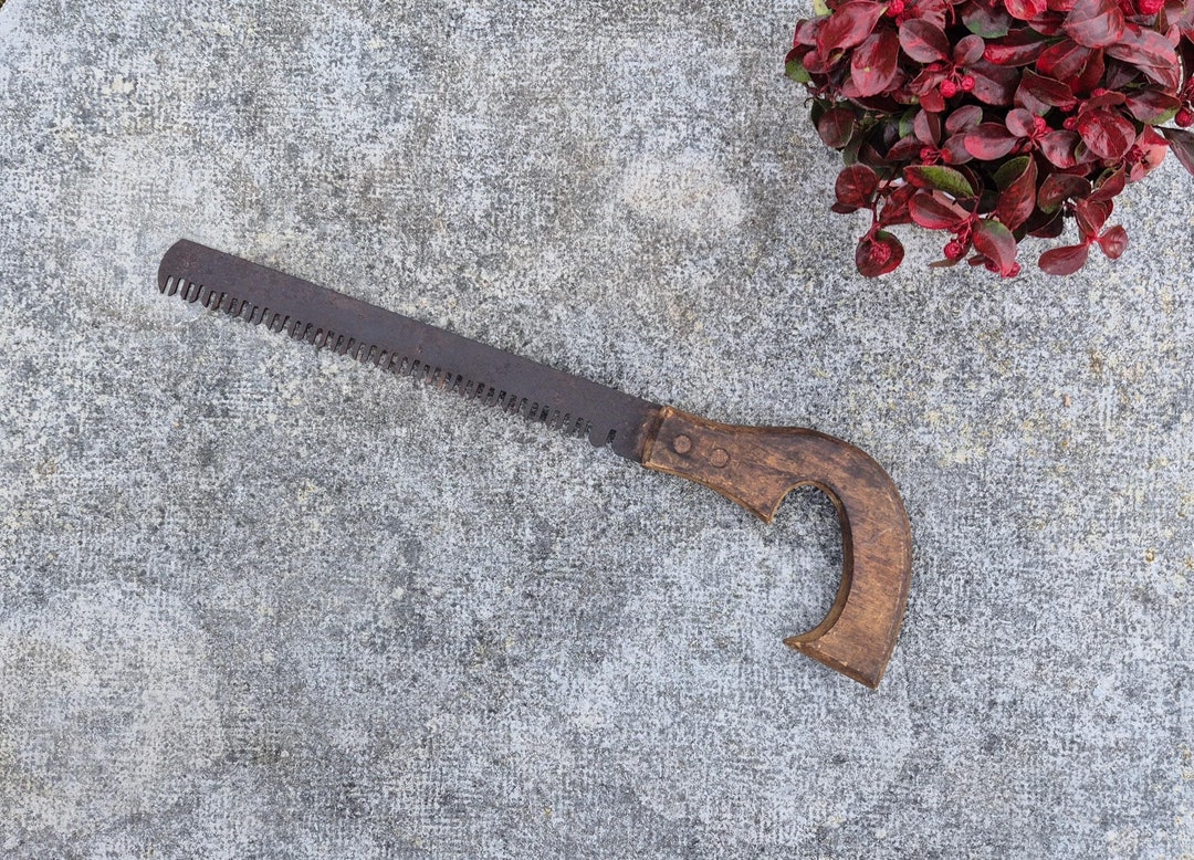 Vintage Hand Saw With Wooden Handle / Vintage Carpentry Tool / Rustic ...