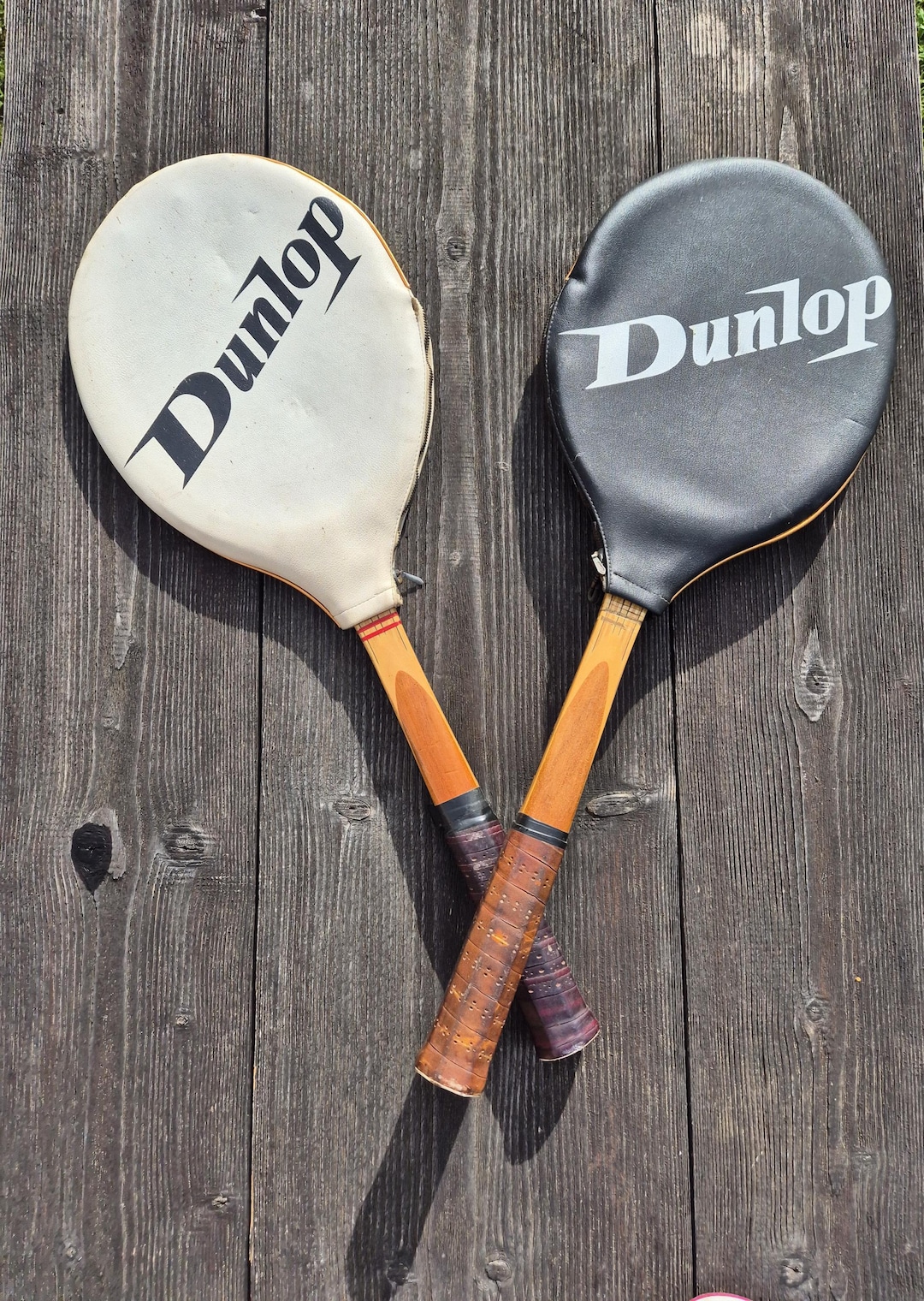 Set of 2 Vintage Wooden Tennis Rackets – Classic Retro Sports Equipment ...