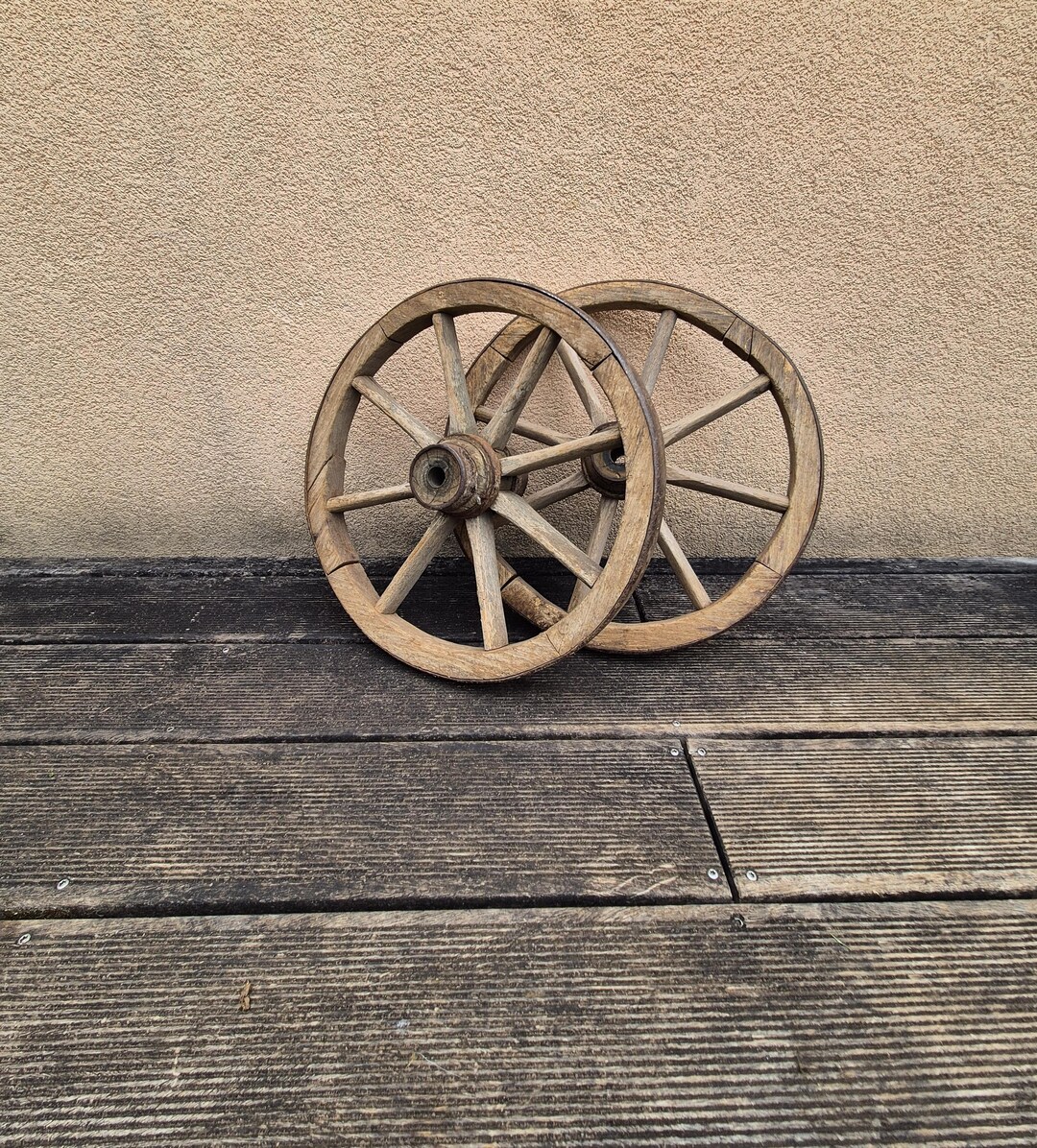 Vintage Wooden Wagon Wheel: Blacksmith Iron & Carpentry Craft - Etsy