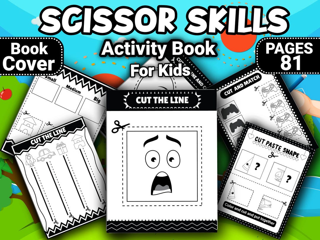 Scissor Skills Book for Kids - Etsy