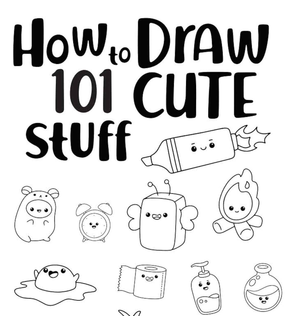 How to Draw 101 Things Kids Worksheets - Etsy