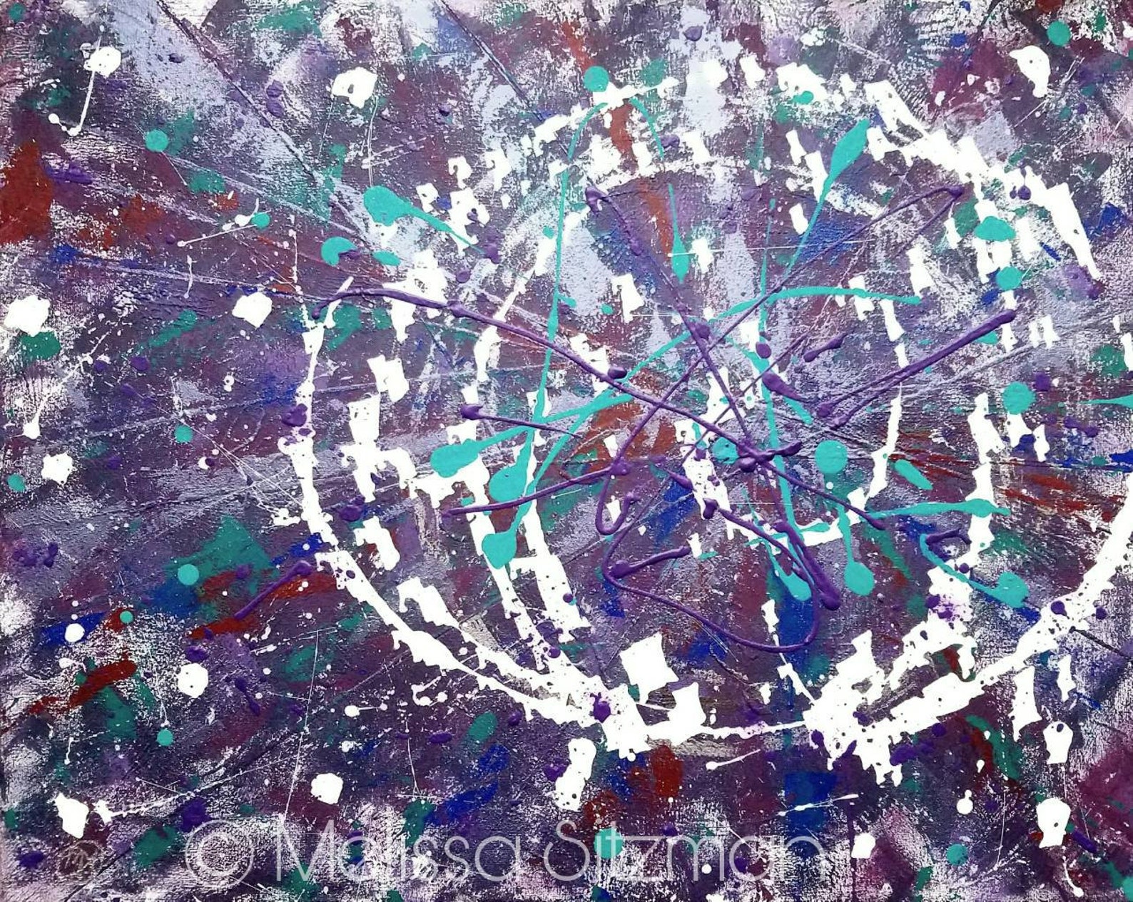 Purple Abstract Painting Modern Painting Purple Painting Purple Wall ...