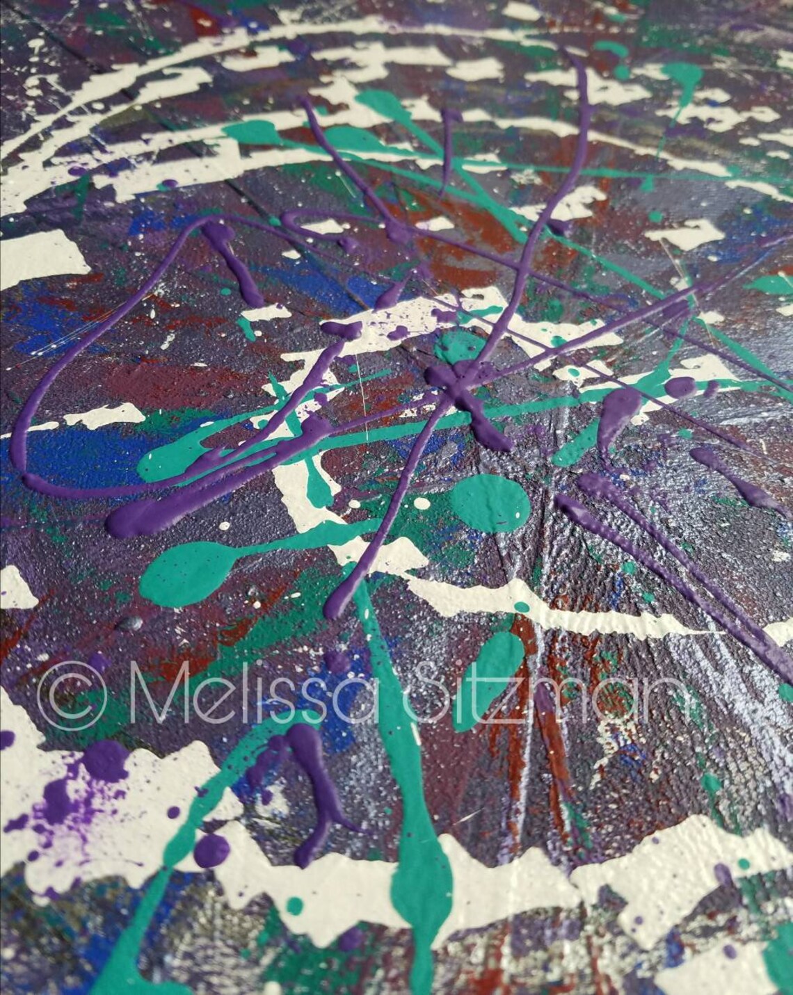 Purple Abstract Painting Modern Painting Purple Painting Purple Wall ...