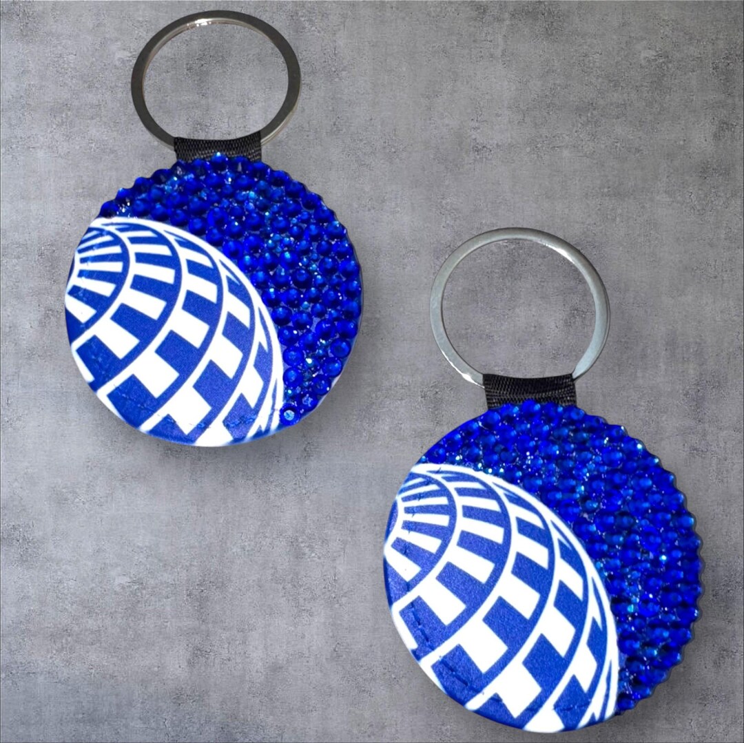 Blinged Out, United Airlines Keychain, Rhinestones, Fun Gifts, Flight ...