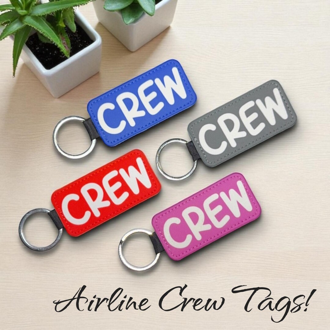 Handmade Crew Bag Tag: Flight Attendant Keychain - Etsy