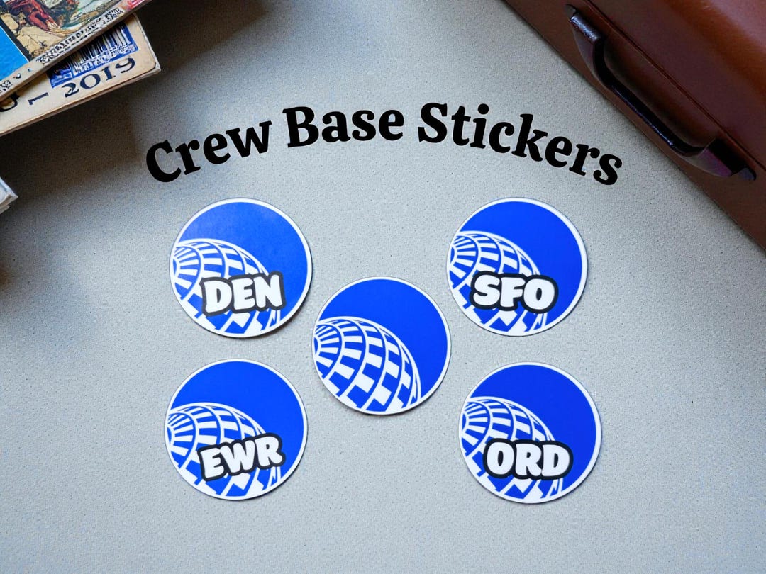 United Airlines Crew Base Sticker – Waterproof Aviation Gift - Etsy