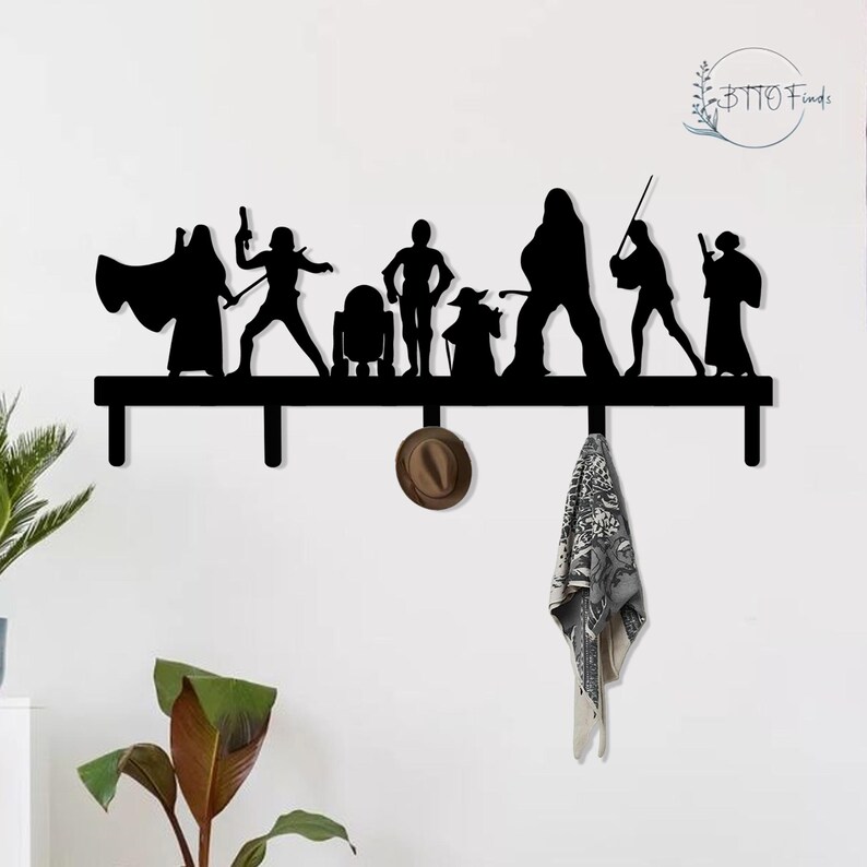 Star Wars Wall Hooks,jedi Temple Coat Hangers,sci-fi Closet Hooks,death ...
