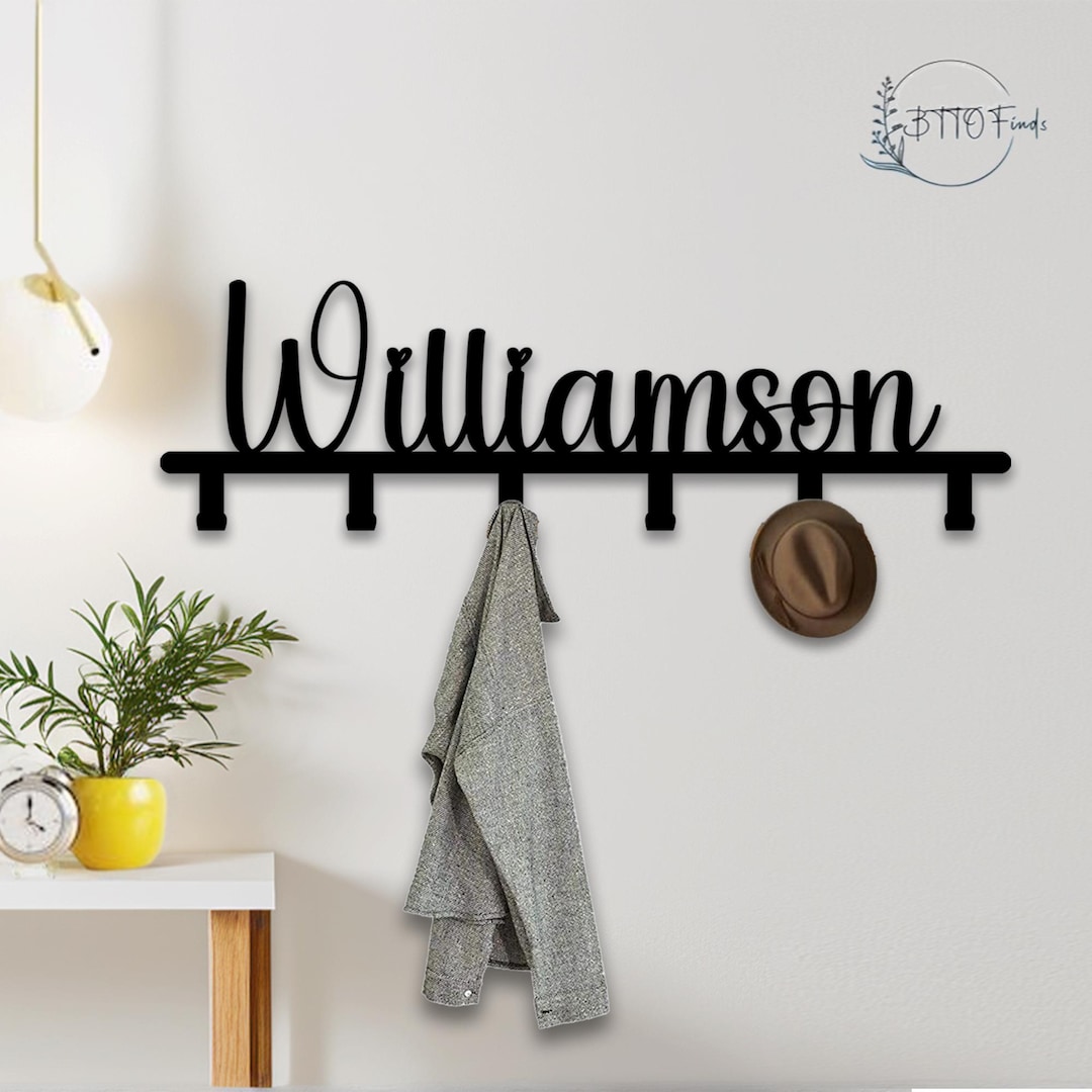 Personalized Entryway Wall Hanger for Coats,custom Wall Hanger,custom ...