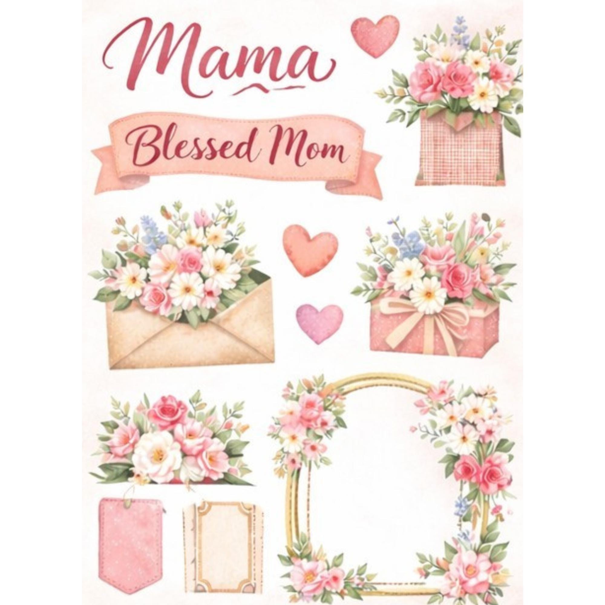 Mother’s Day Printable Sticker Sheets – Floral Mom Planner & Journal ...