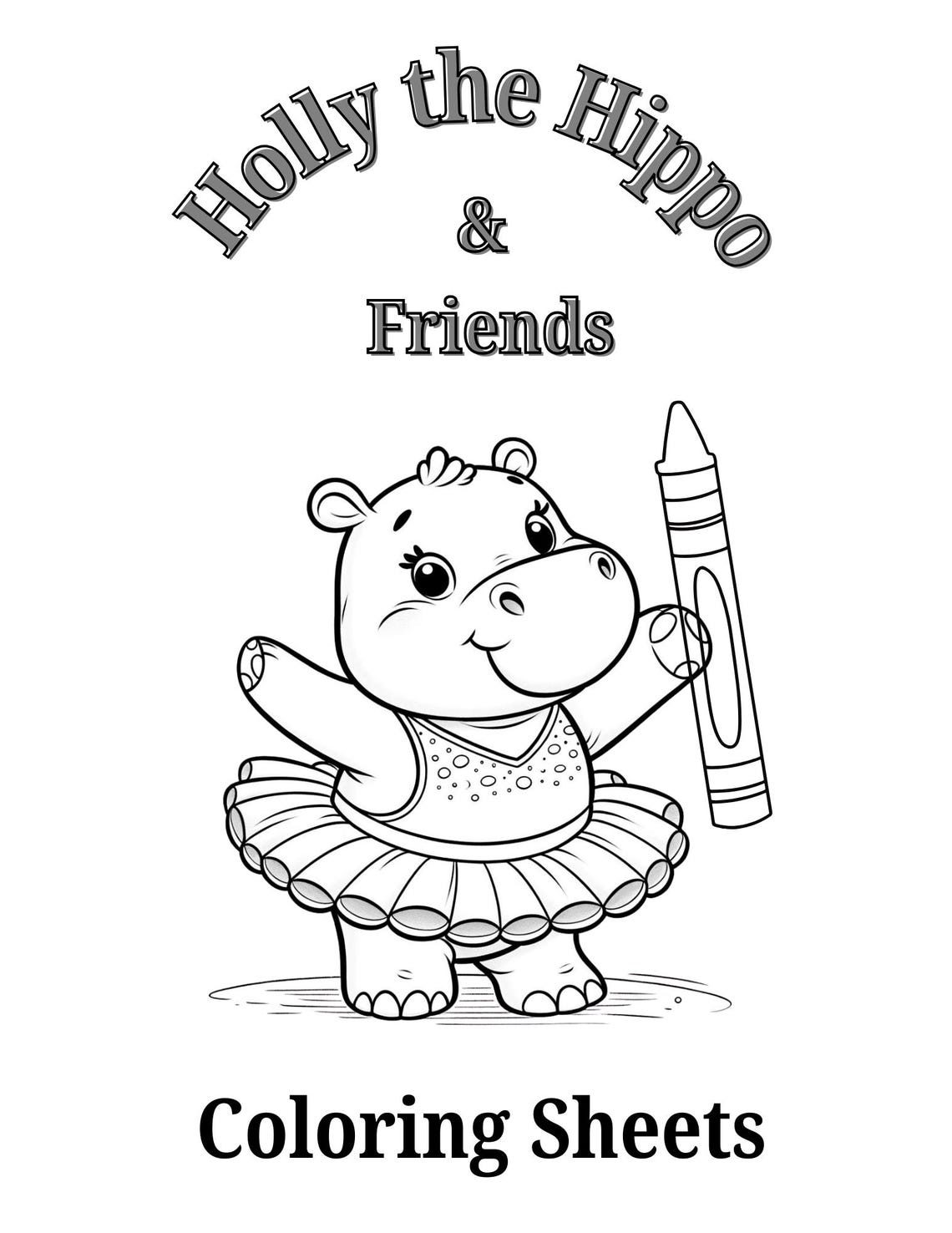 Holly the Hippo & Friends Coloring Pages for Kids | Printable Animal ...