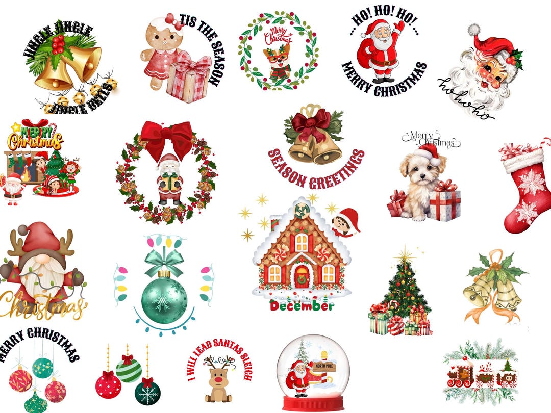 Christmas Stickers Pack – 20 Printable Digital Stickers | Christmas ...