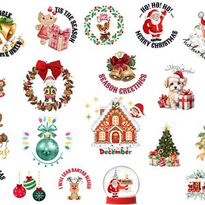 Christmas Stickers Pack – 20 Printable Digital Stickers | Christmas ...