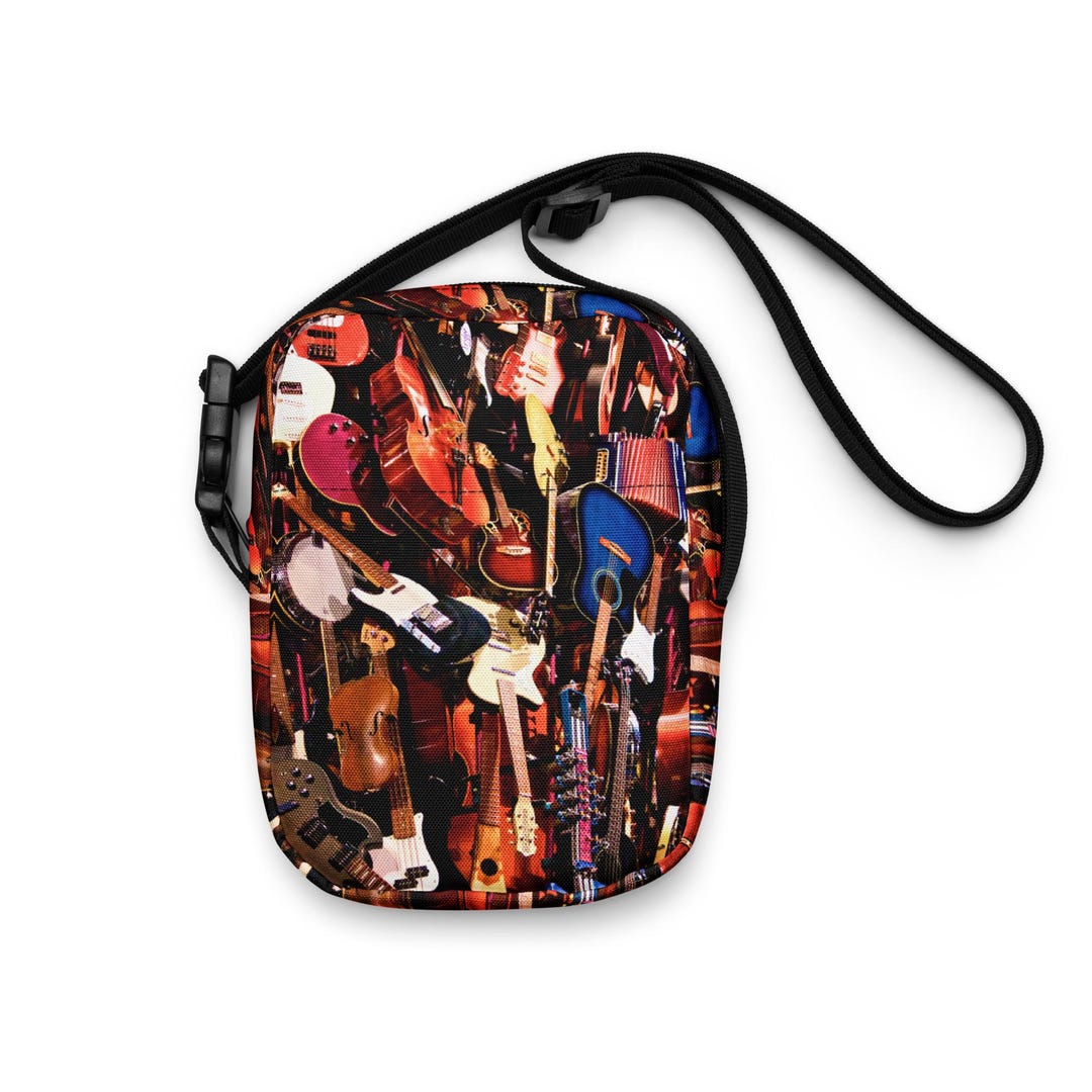 Musical Theme Bag - Instruments, Guitars, Violins, Cello, Cross Body ...