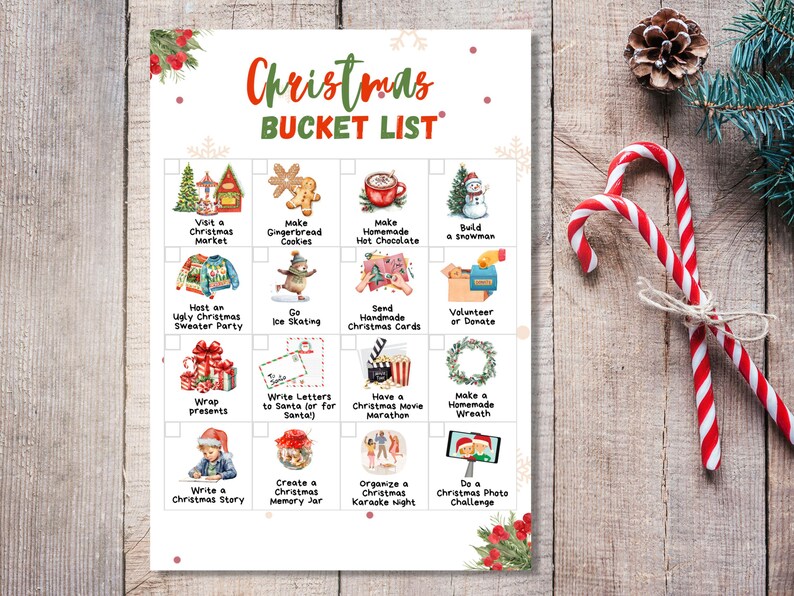 Christmas Bucket List Christmas to Do List Printable Journal Page ...