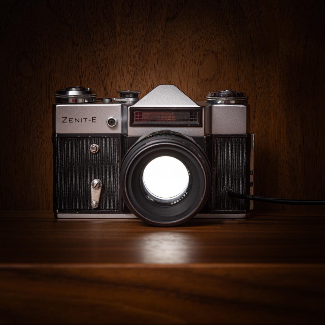 Vintage Camera Desk Lamp - Table Lamp - Home Office Decor - Tripod ...