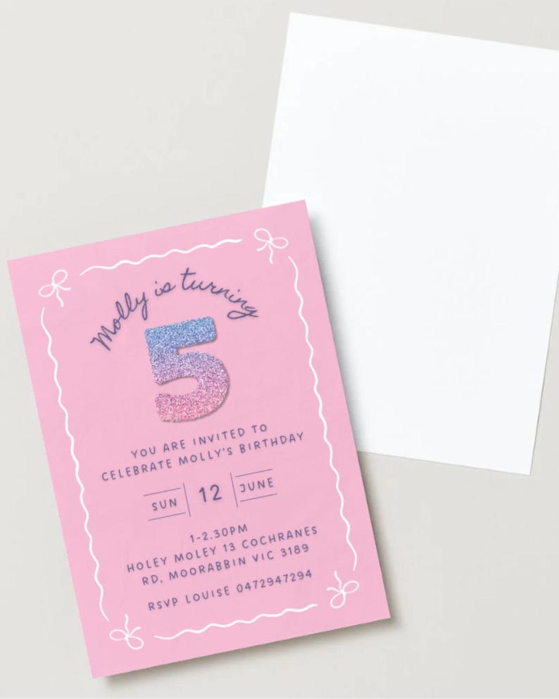 Editable 5th Birthday Invitation – Instant Download | Custom Kids Party ...