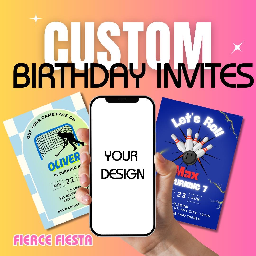 Mobile Custom Birthday Invitation – Personalised Digital Kids Party ...