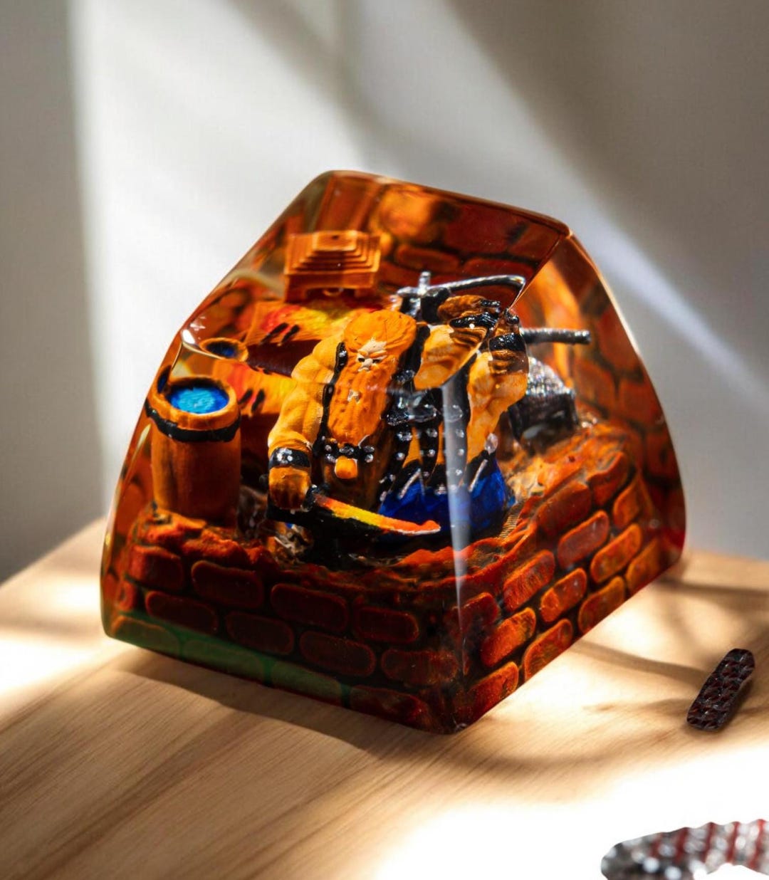Dwarf Blacksmith Resin Keycap – Custom Handmade Artisan Keycap for ...