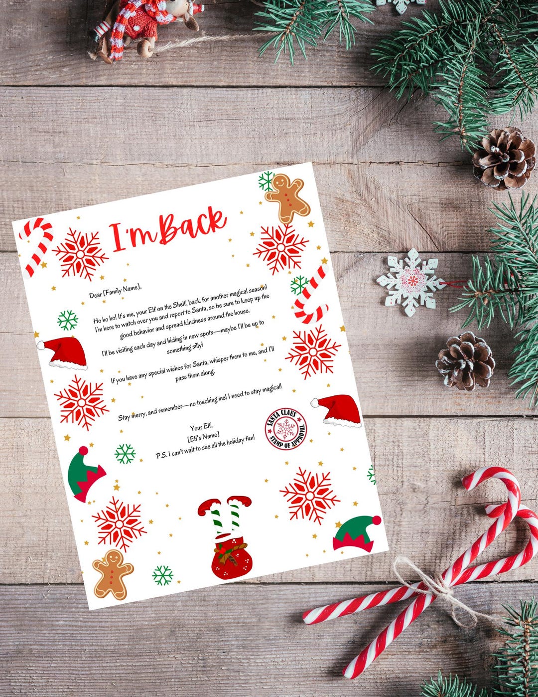 Elf on the Shelf Letter I'm Back - Etsy