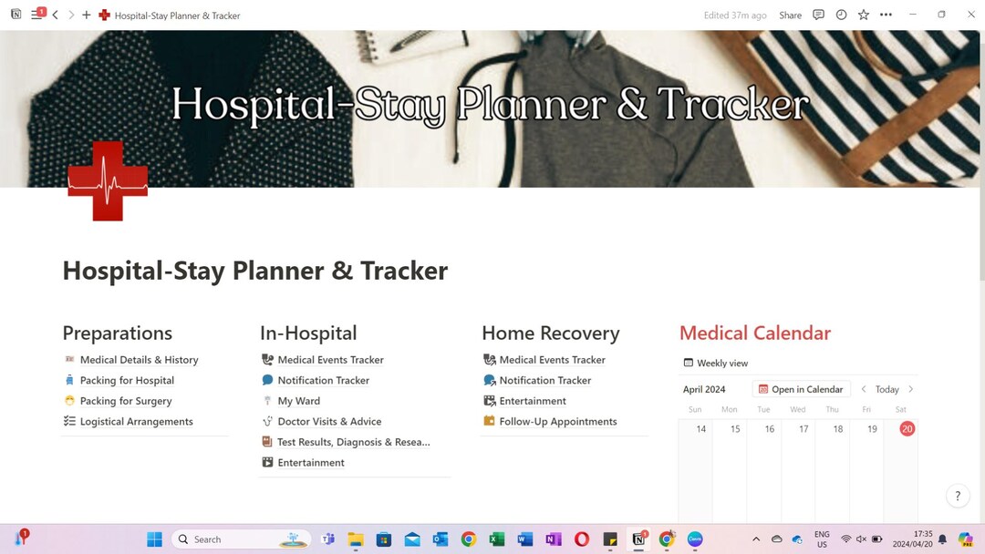 Hospital-stay Planner & Tracker - Etsy