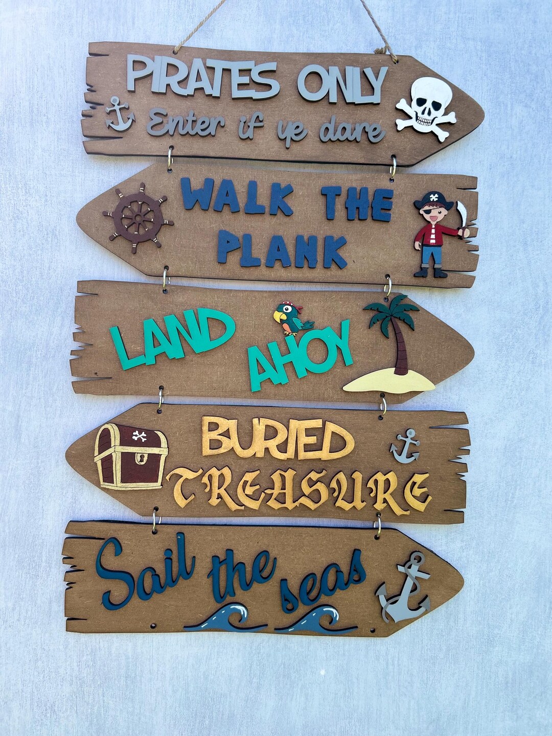 Pirate Hanging Direction Sign - Etsy