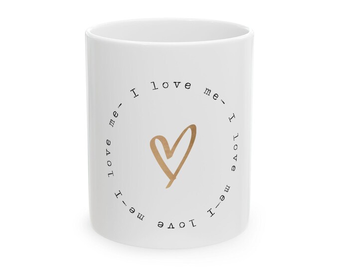 Self Love Mug, Self Care, Affirmations, Positive Quotes, Rainbow ...