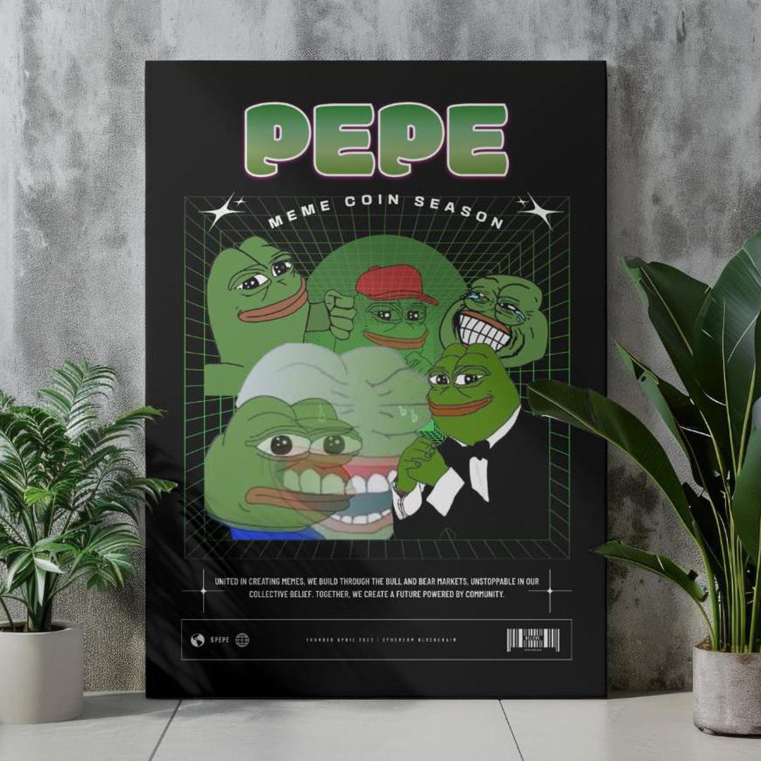 Pepe Meme Coin Season Poster - Etsy