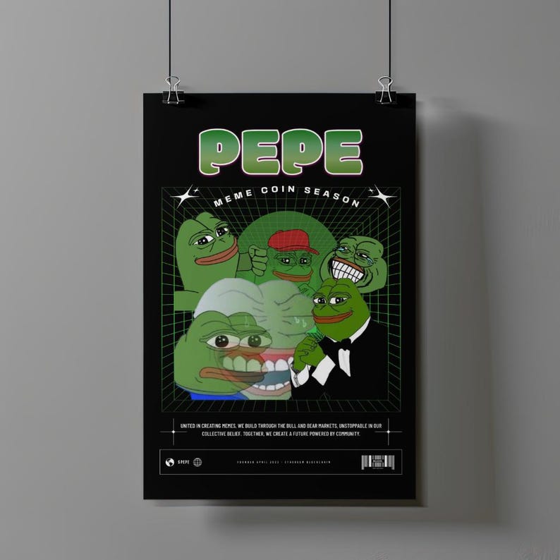 Pepe Meme Coin Season Poster - Etsy
