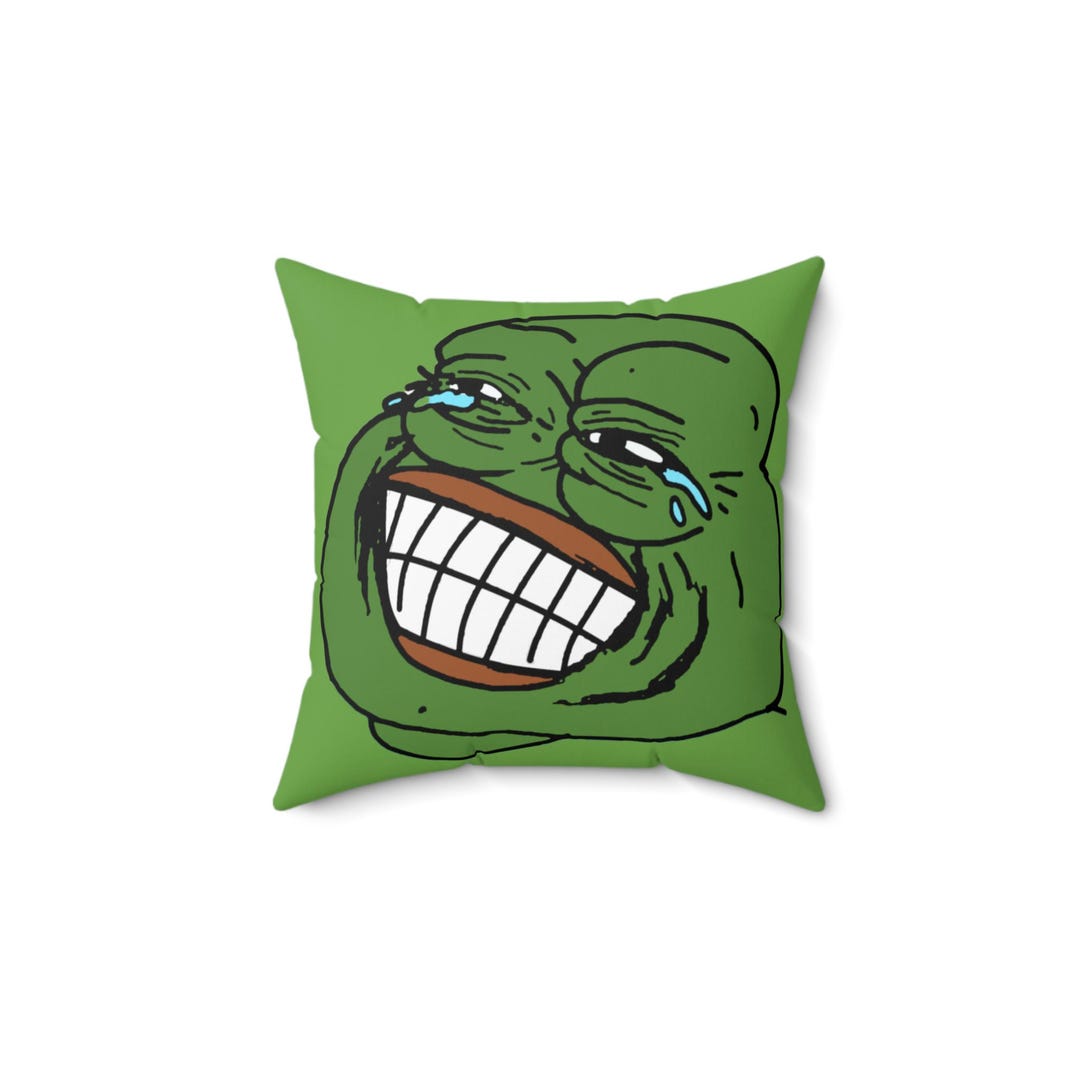 Pepe Funny Meme Pillow, Meme Decor, Gift for Friends, Bedroom Cushion ...