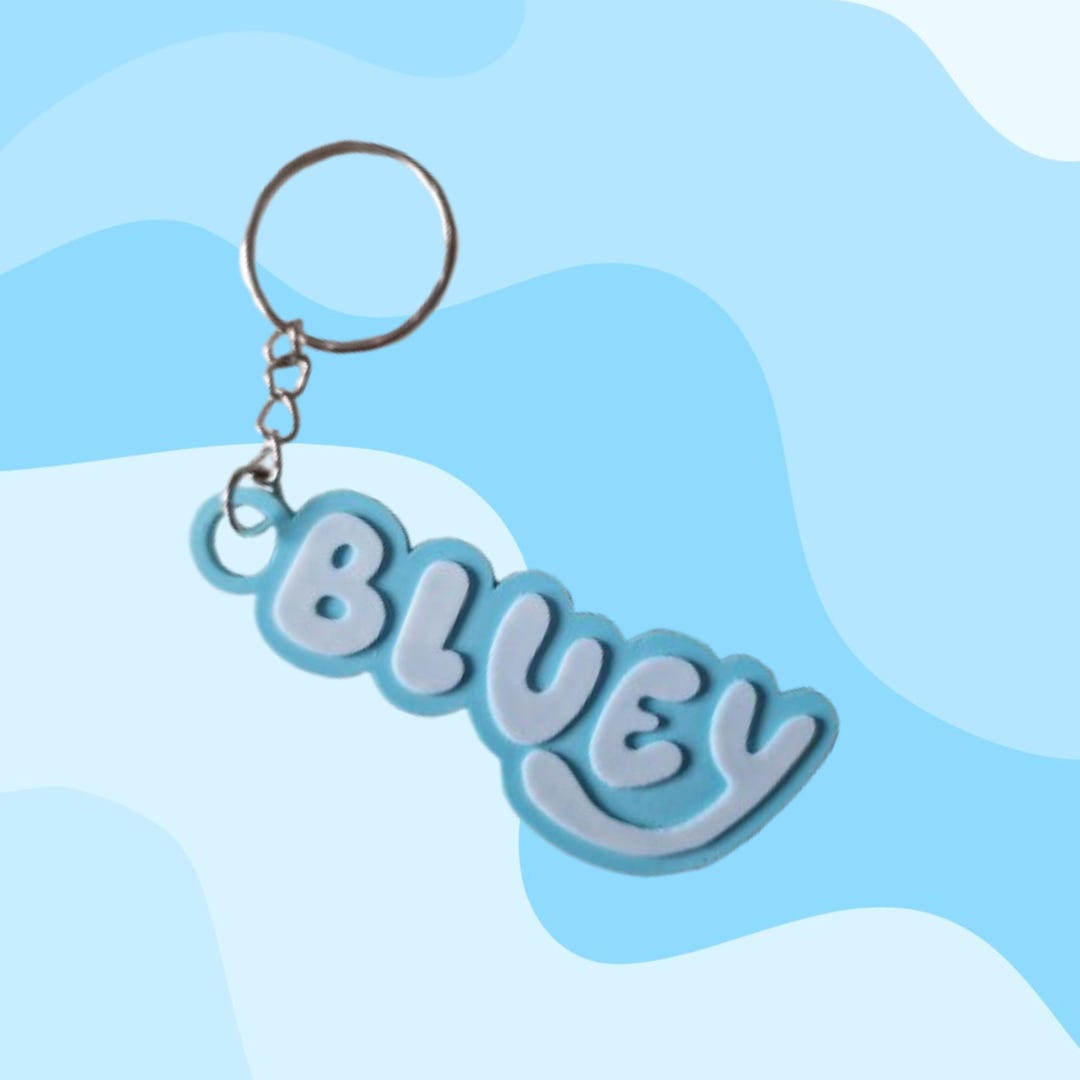 Bluey Keyring, Keychain 3d Printed, Bluey, Keyring, Keychain, Bingo, 3d ...
