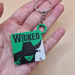 Wicked Musical 3D Printed Keychain - Elphaba & Glinda Inspired Defying ...