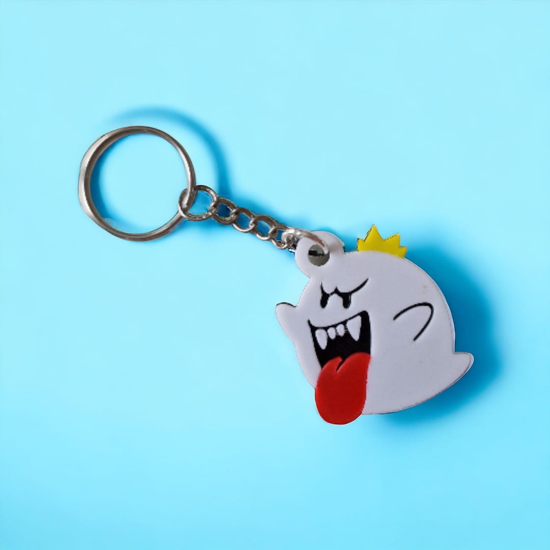 Super Mario Ghost 3D Printed Keyring, 3d Printed, Ghost, Keyring ...