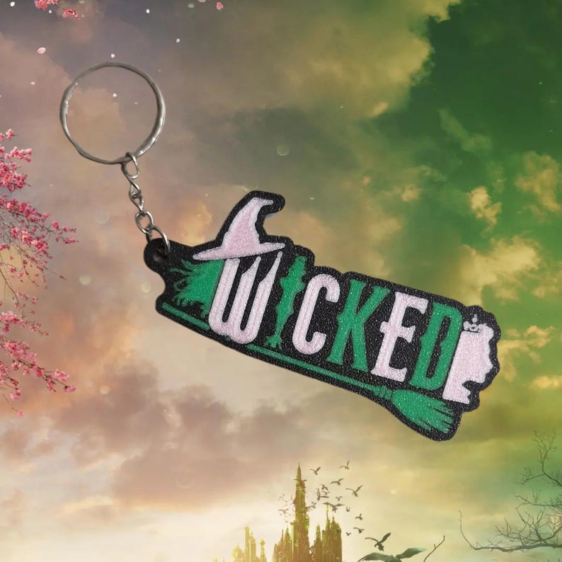 Wicked Musical 3D Printed Keychain - Glinda & Elphaba Defying Gravity ...