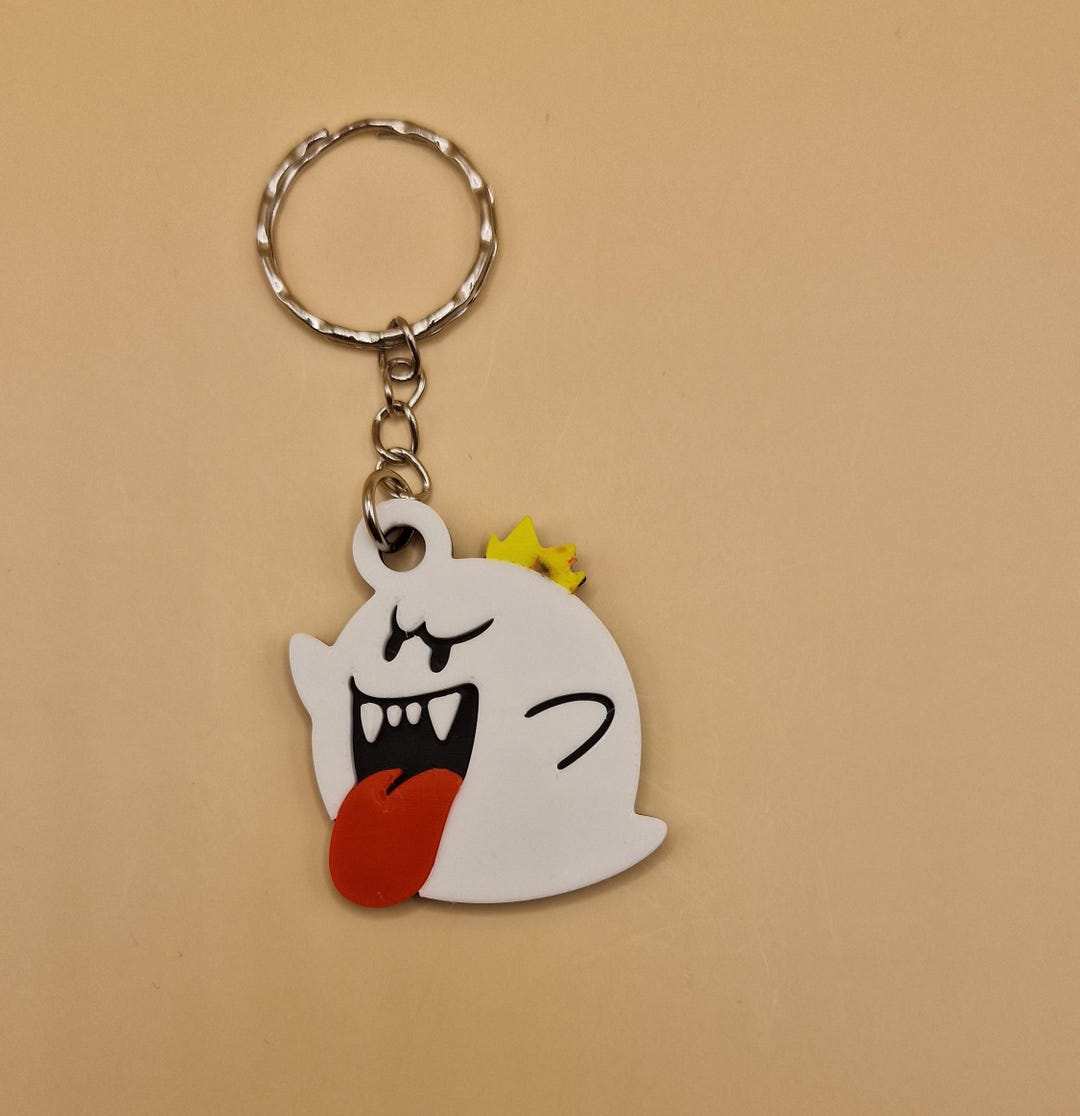 Super Mario Ghost 3D Printed Keyring, 3d Printed, Ghost, Keyring ...