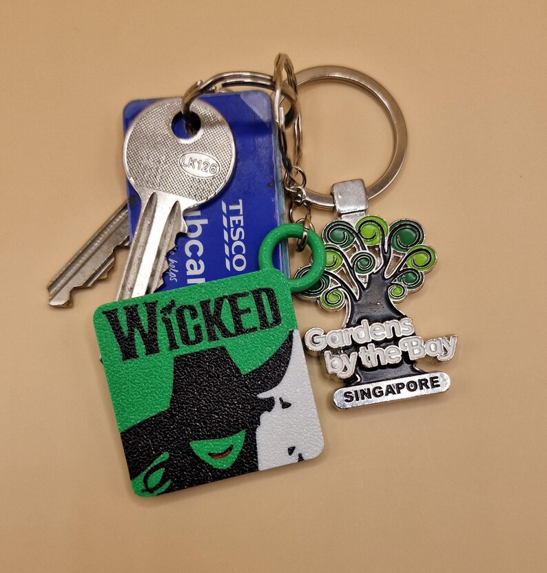 Wicked Musical 3D Printed Keychain - Elphaba & Glinda Inspired Defying ...